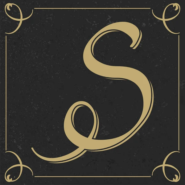 Old style letter design — Stock Vector © bowxwod #152215208