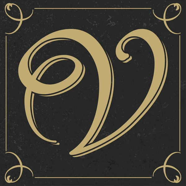 Old style letter design — Stock Vector © bowxwod #151421286