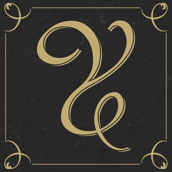 Old style letter design — Stock Vector © bowxwod #152215208