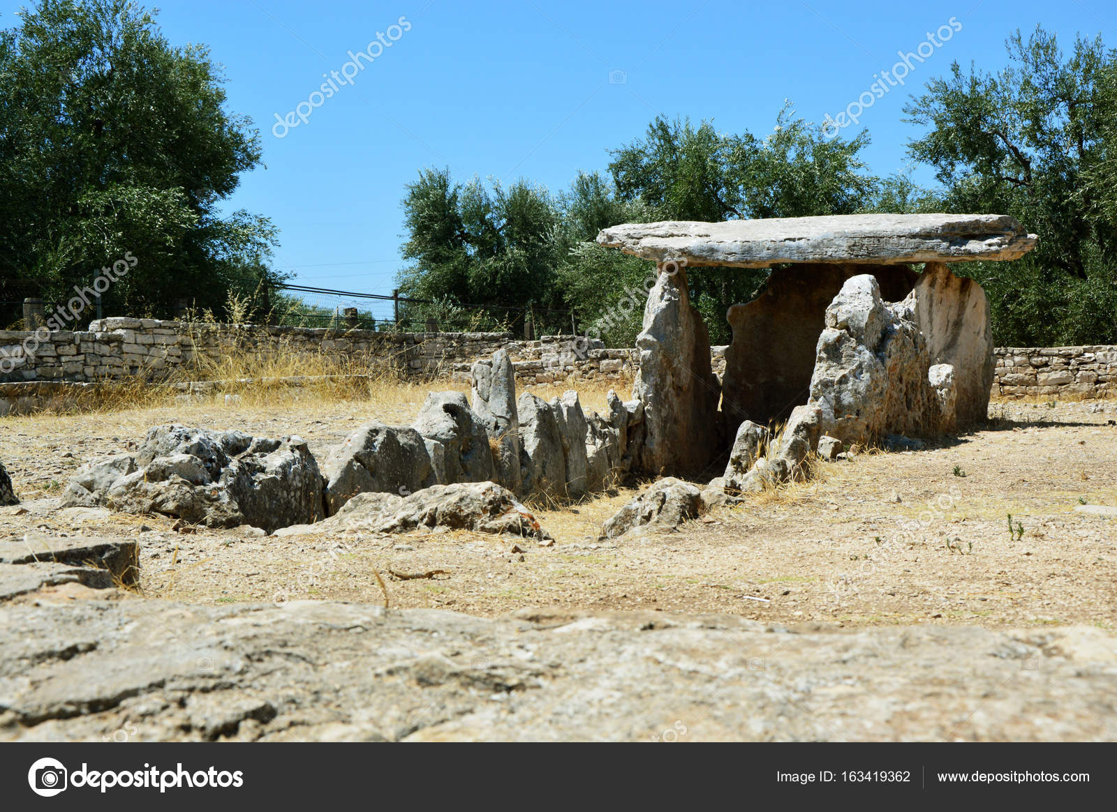 Dolmen della Chianca in Bisceglie town, Apulia, Italy Stock Photo by ...