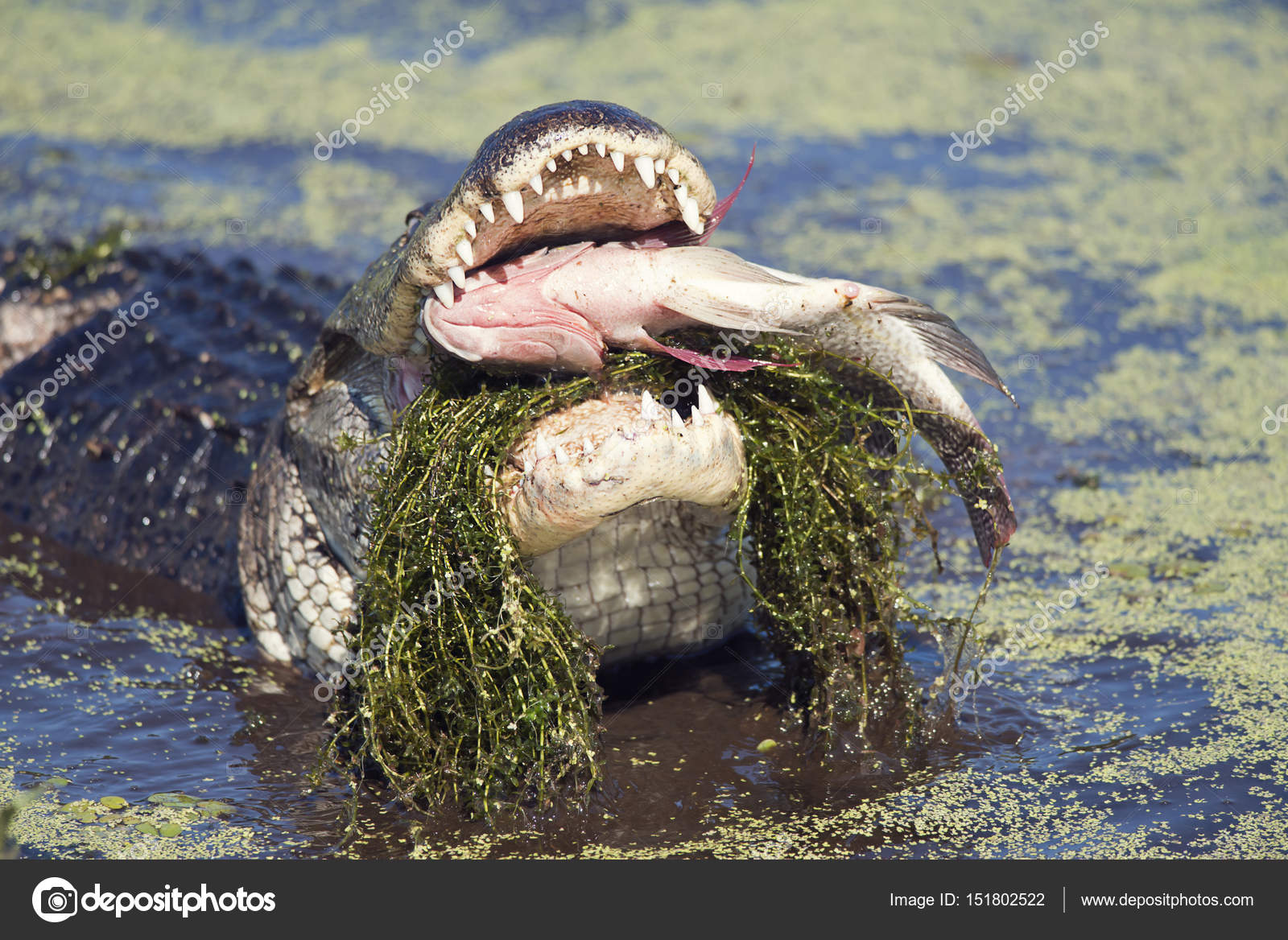 Crocodiles Eating Fish