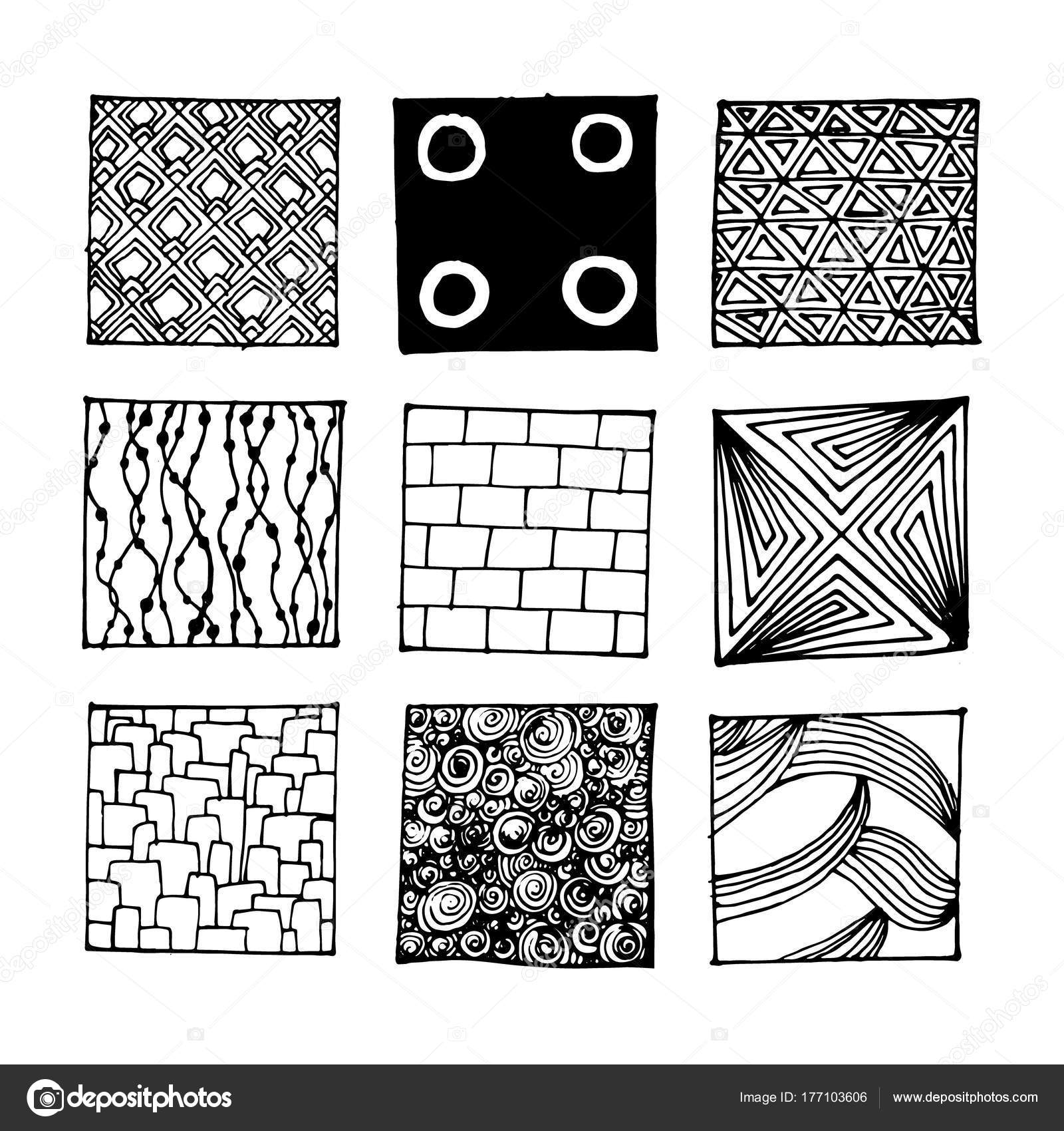 A set of hand-painted patterns — Stock Photo © StockerArt #177103606