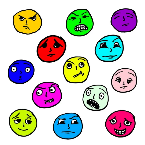 Set doodle faces — Stock Photo © StockerArt #177100354