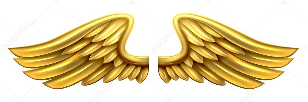 Gold wings Vector Art Stock Images | Depositphotos