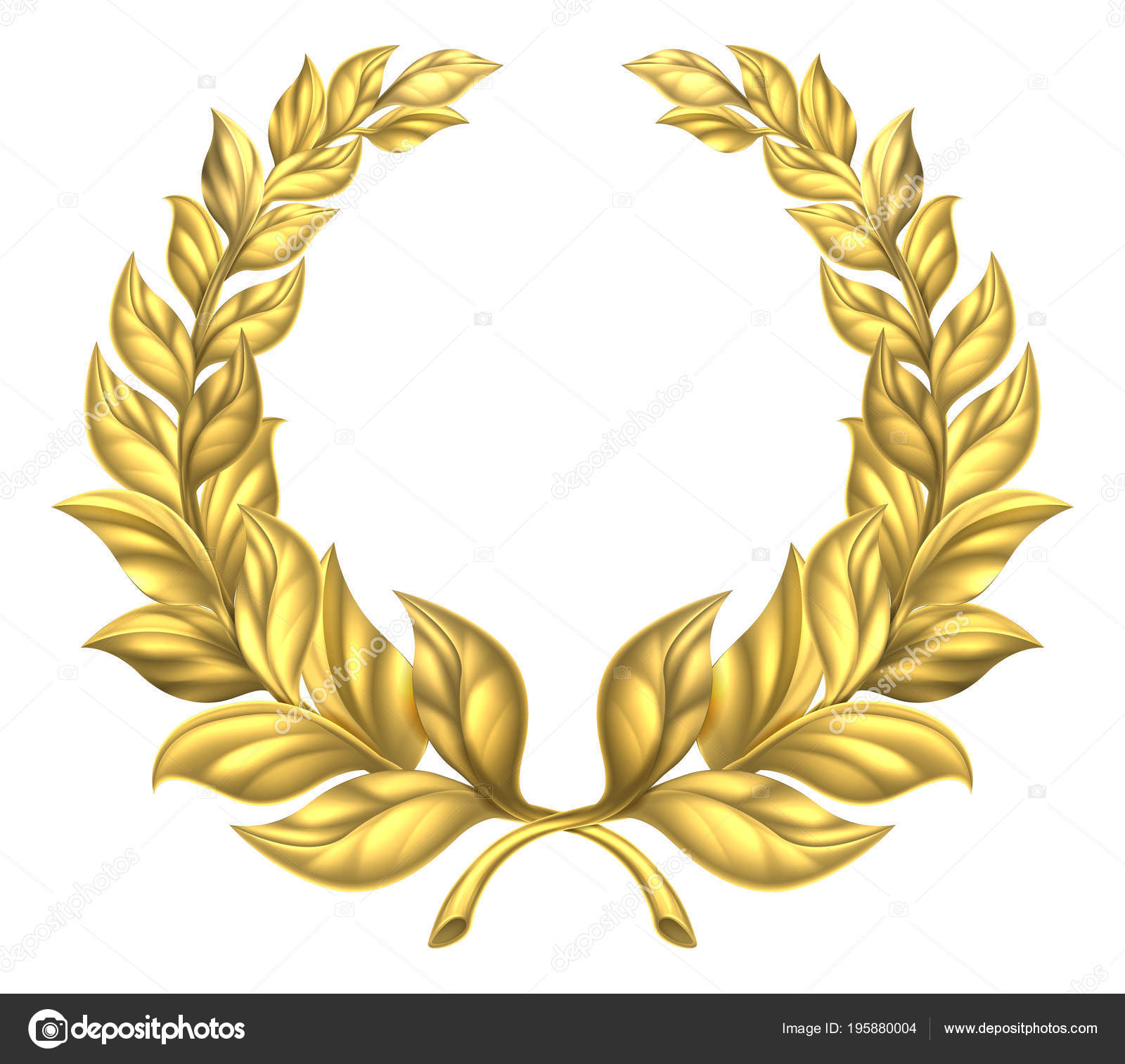 Gold Laurel Wreath Stock Vector by ©Krisdog 195880004