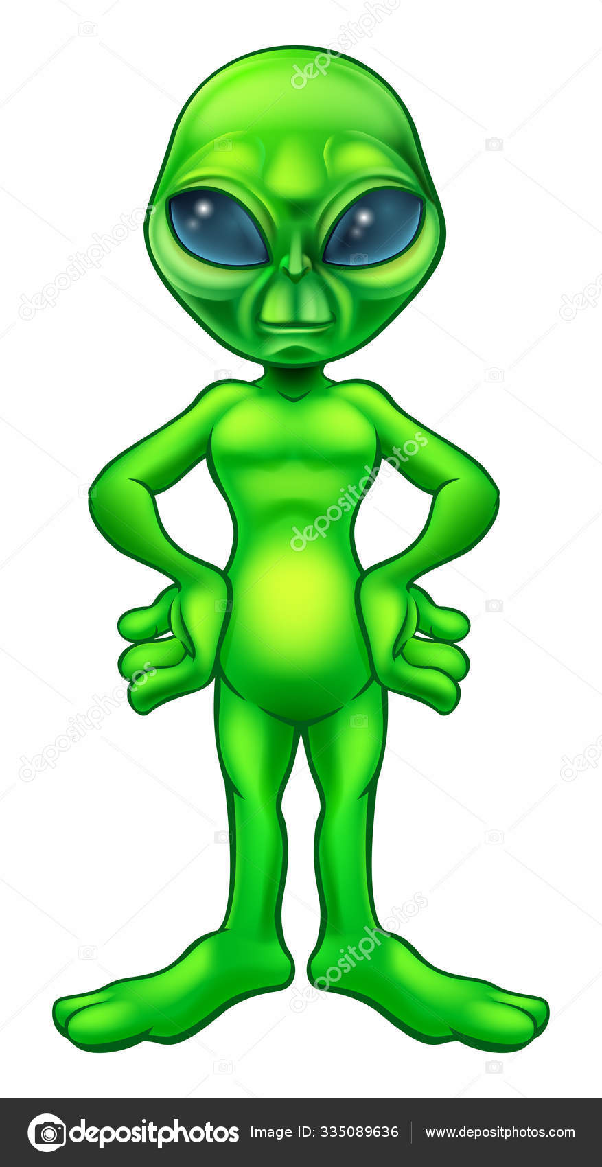 Desenhos animados Alien Cartoon Vetor de stock de ©Krisdog 335089636