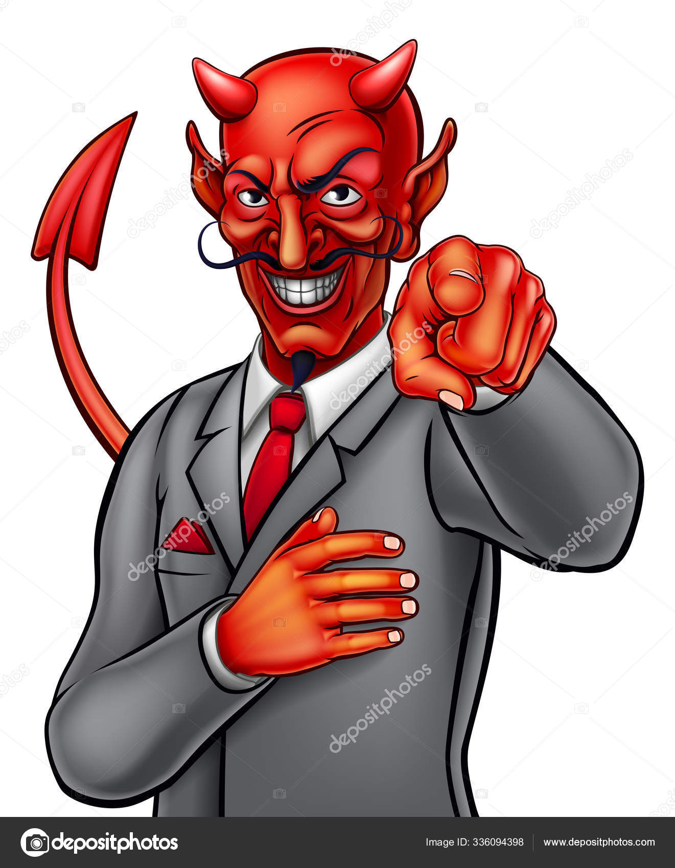 Cartoon Devil Businessman Stock Vector by ©Krisdog 336094398