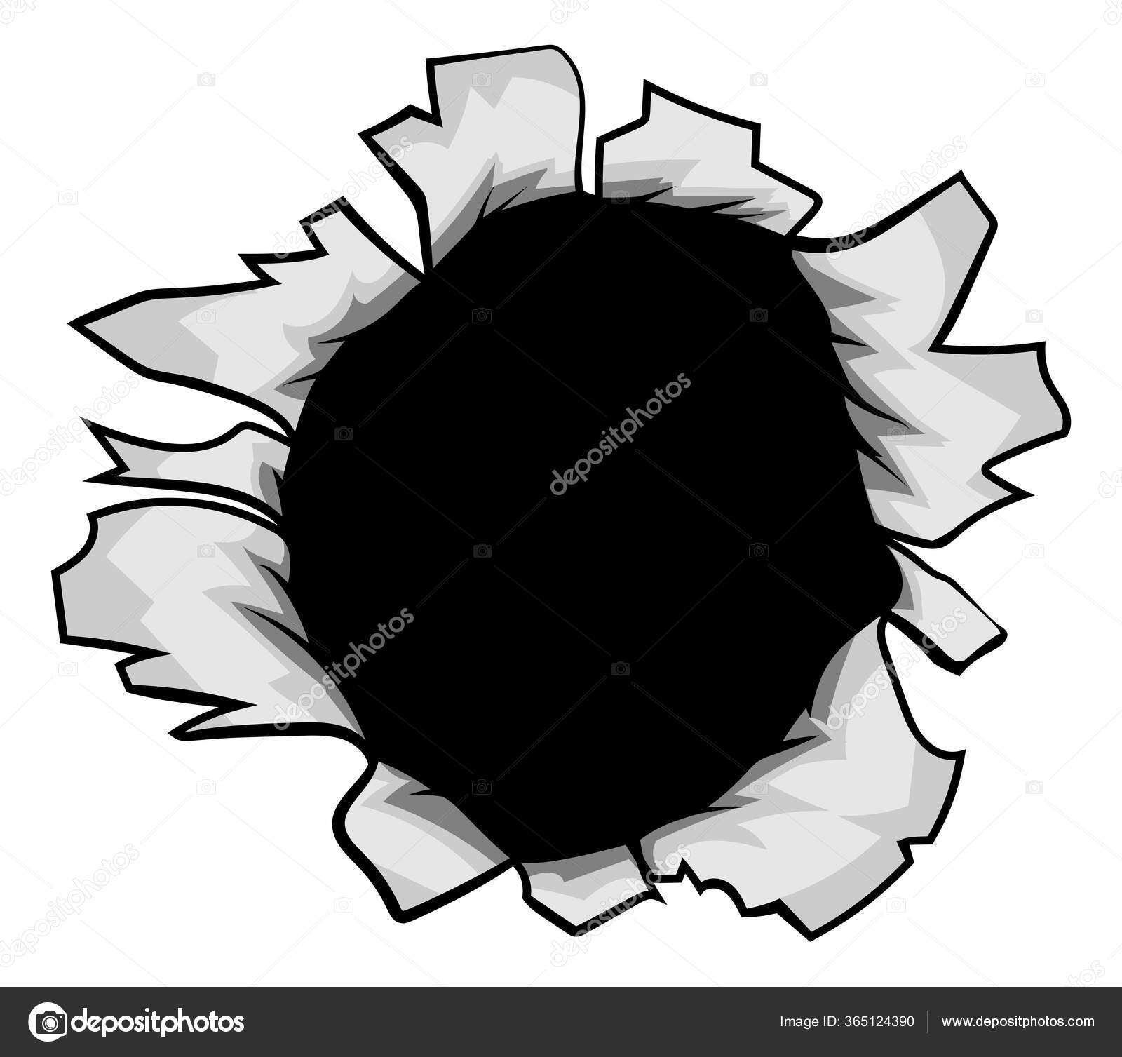 Breakthrough Paper Ripped Hole Stock Vector Image by ©Krisdog #365124390