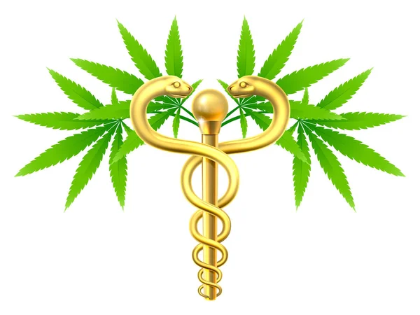 Marijuana medicinal caduceus Vector Art Stock Images | Depositphotos
