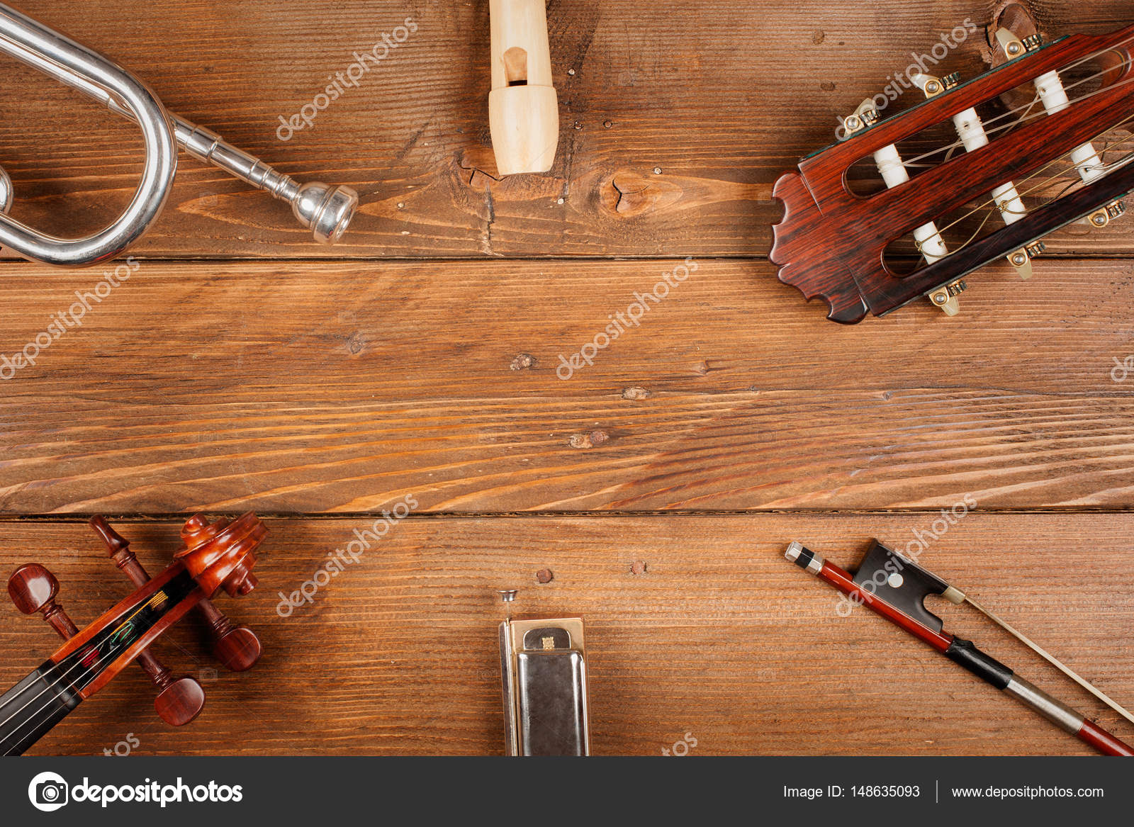 Instruments in wood background Stock Photo by ©xavigm99 148635093