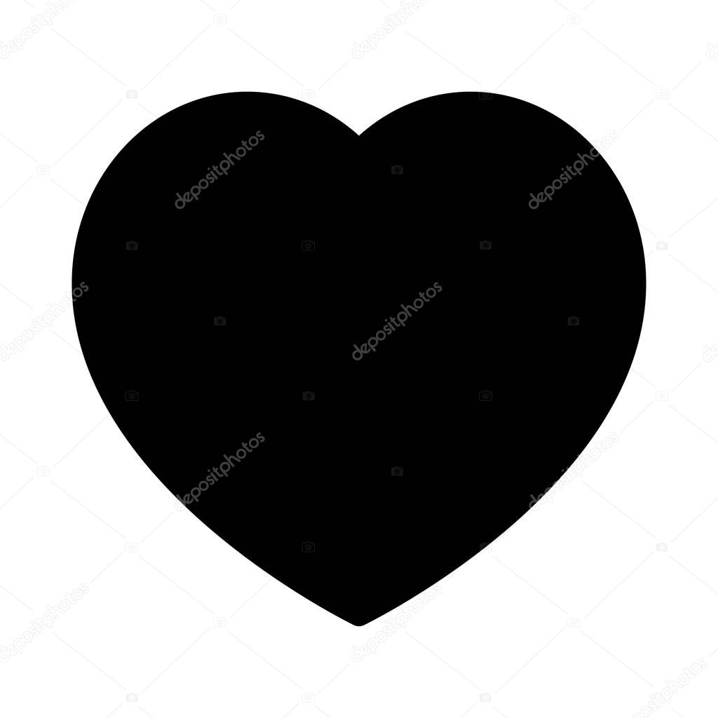 corazón vector glifo icono plano 2024