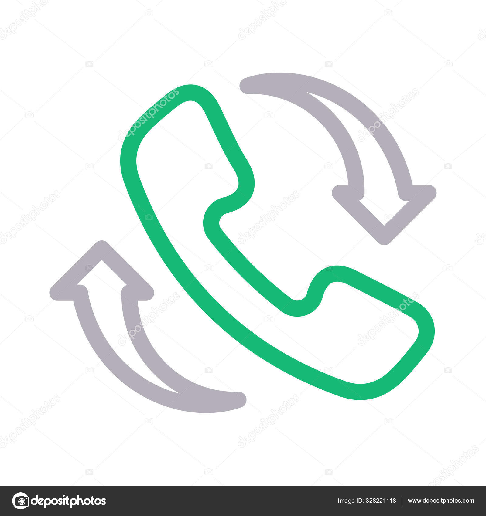 Phone Vector Color Line Icon Stock Vector Image by ©iconscart #328221118