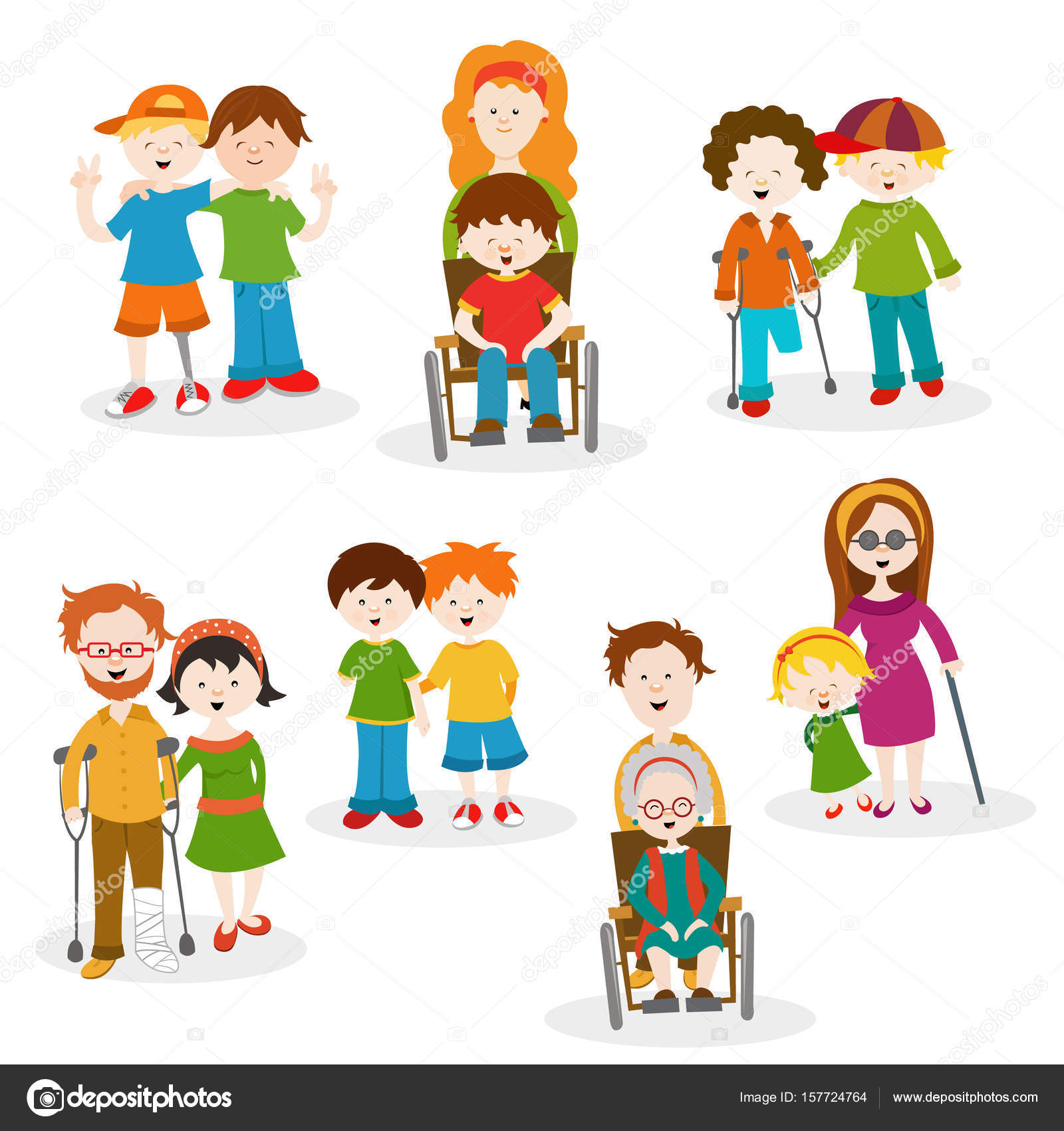 Vector Collection of Disabled People Stock Vector Image by ©PinarInce ...