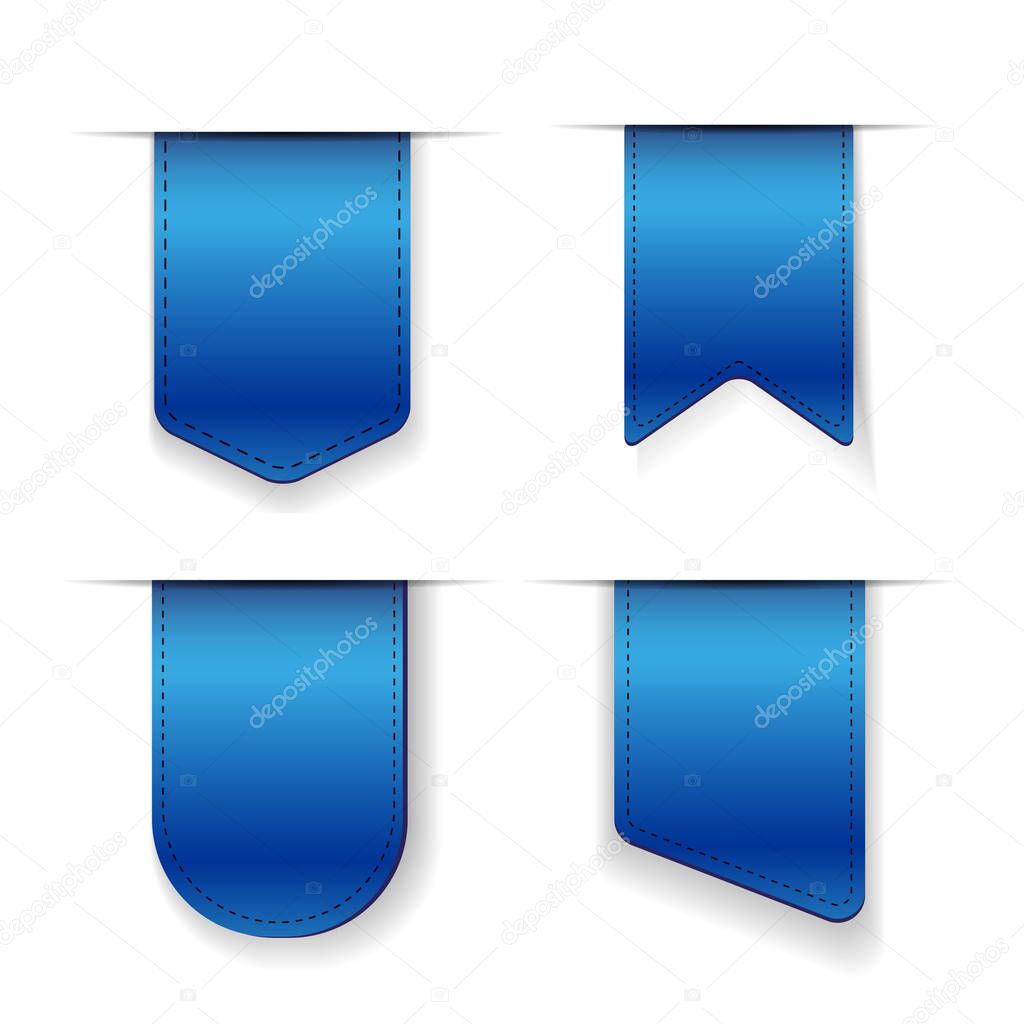 Vector Blue Ribbon set Stock Vector Image by ©Grounder #130397772
