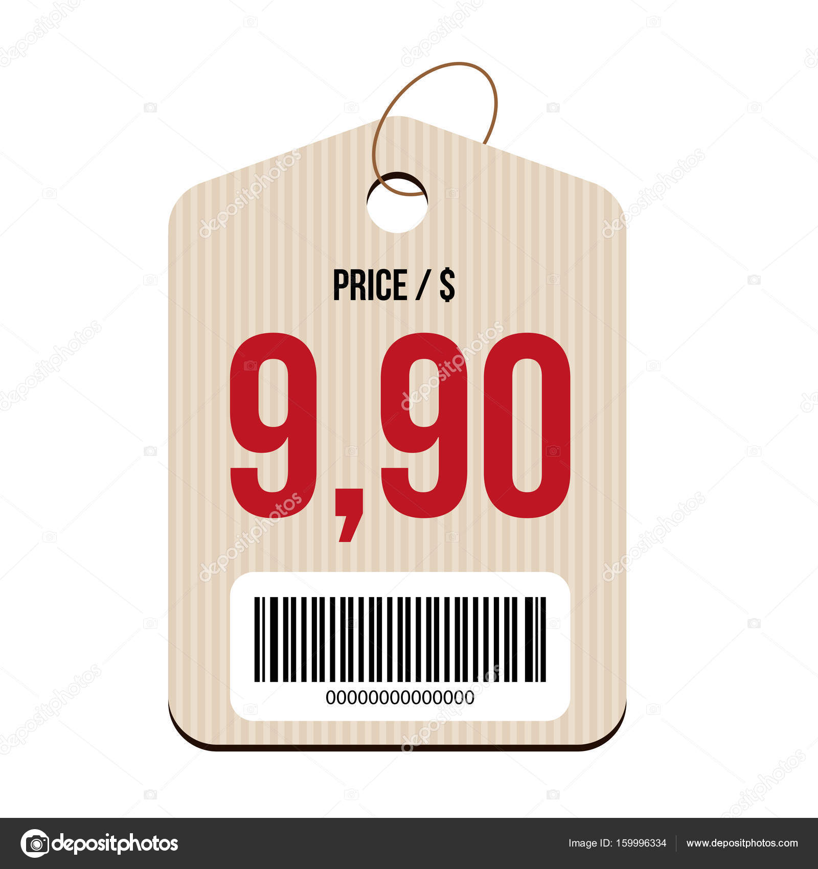 Real Price Tag With Barcode