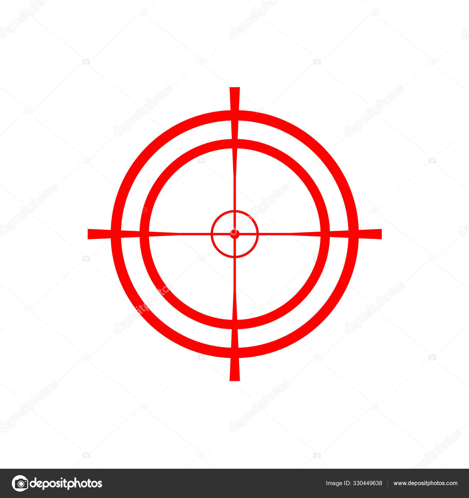 Sniper Scope Vector Isolated White Background Target Icon Illustration ...