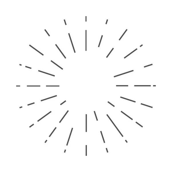 Sun Rays Drawn Symbol Sunlight Linear Icon Vector Illustration Isolated ...