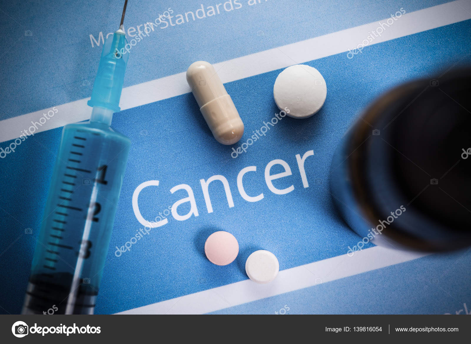 Cancer related documents and medications Stock Photo by ©minervastock ...