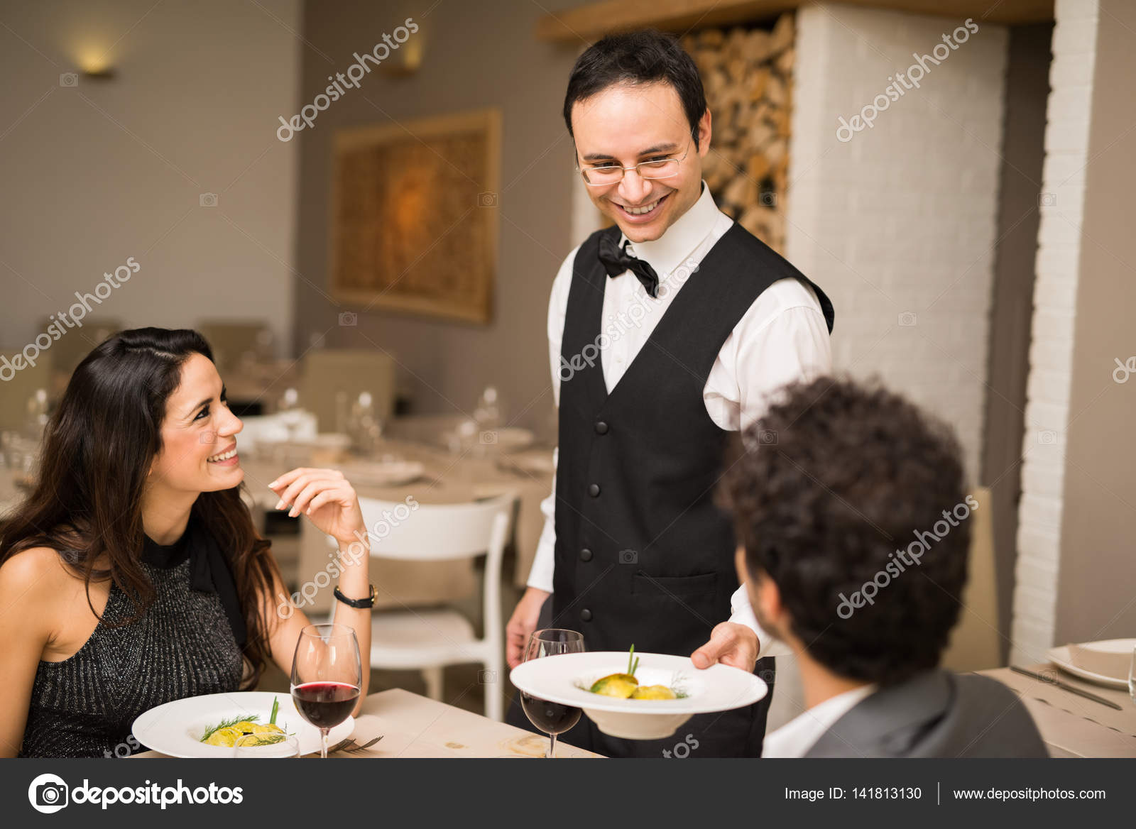 Restaurant Waiter Serving