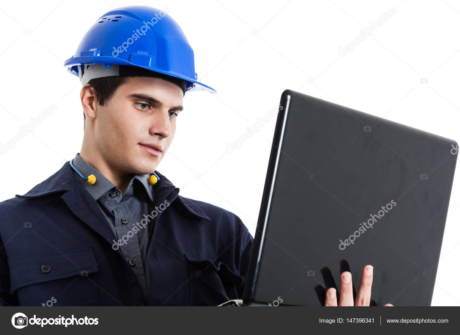 Engineer using a laptop — Stock Photo © minervastock #147396341