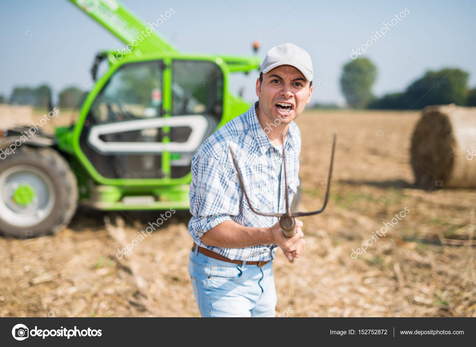 Angry Farmer Pitchfork