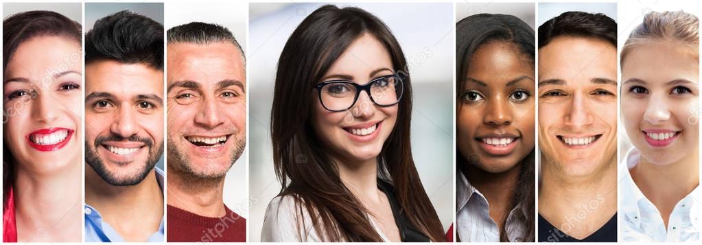 Many people faces Stock Photos, Royalty Free Many people faces Images ...