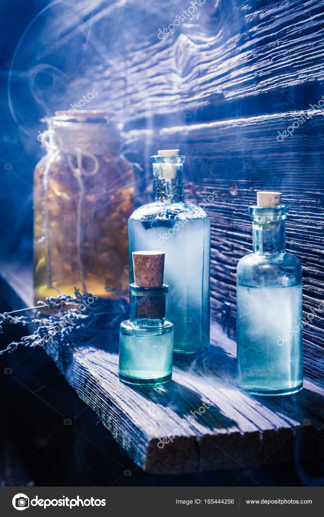 Magical lab full of blue potion for Halloween Stock Photo by ©Shaiith79 ...