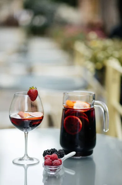 Delicious Red Sangria with fruits - Stock Image - Everypixel