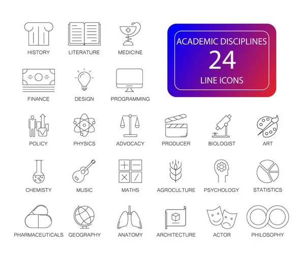 Academic icons set Vector Art Stock Images | Depositphotos
