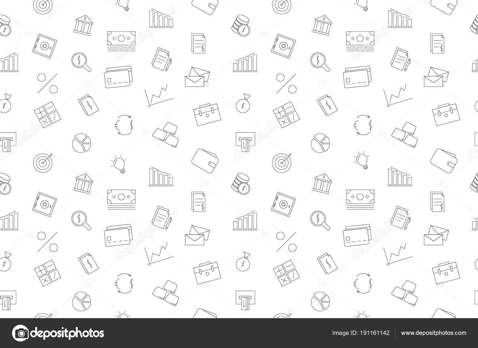 Finance Background Patterns Vector Seamless Pattern Of Finance Stock