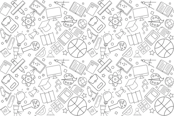 Vector Learning Pattern Learning Seamless Background Stock Vector Image ...