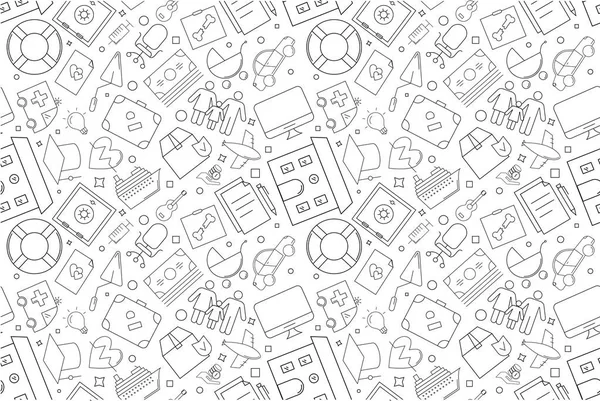 Vector Learning Pattern Learning Seamless Background Stock Vector Image ...