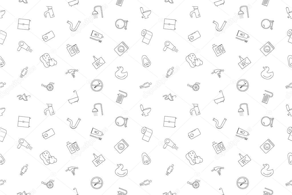 Patr n vectorial ba o. Cuarto de ba o sin costura fondo 2024