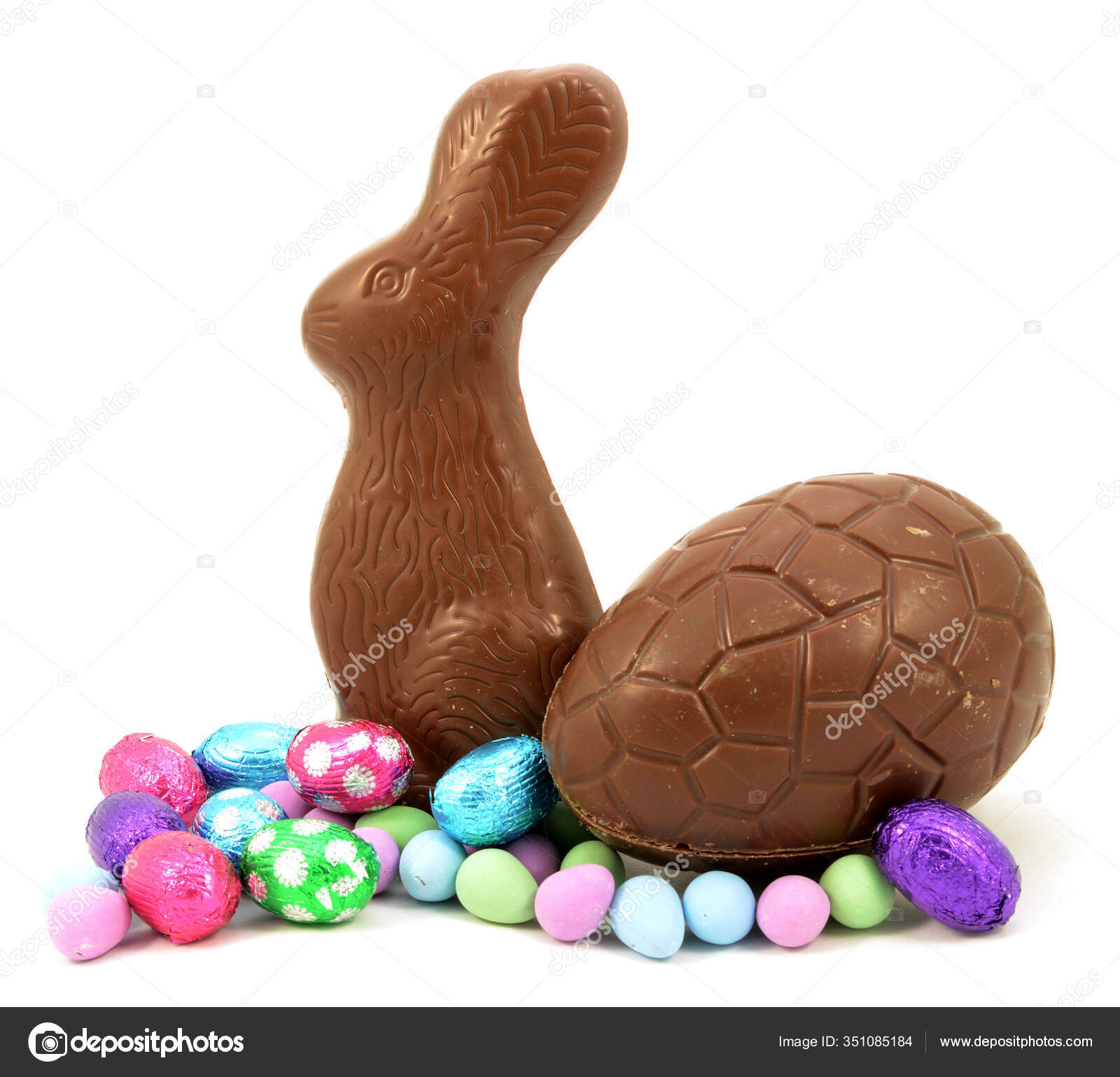 Isolated Group Various Easter Chocolates Isolated White Background ...