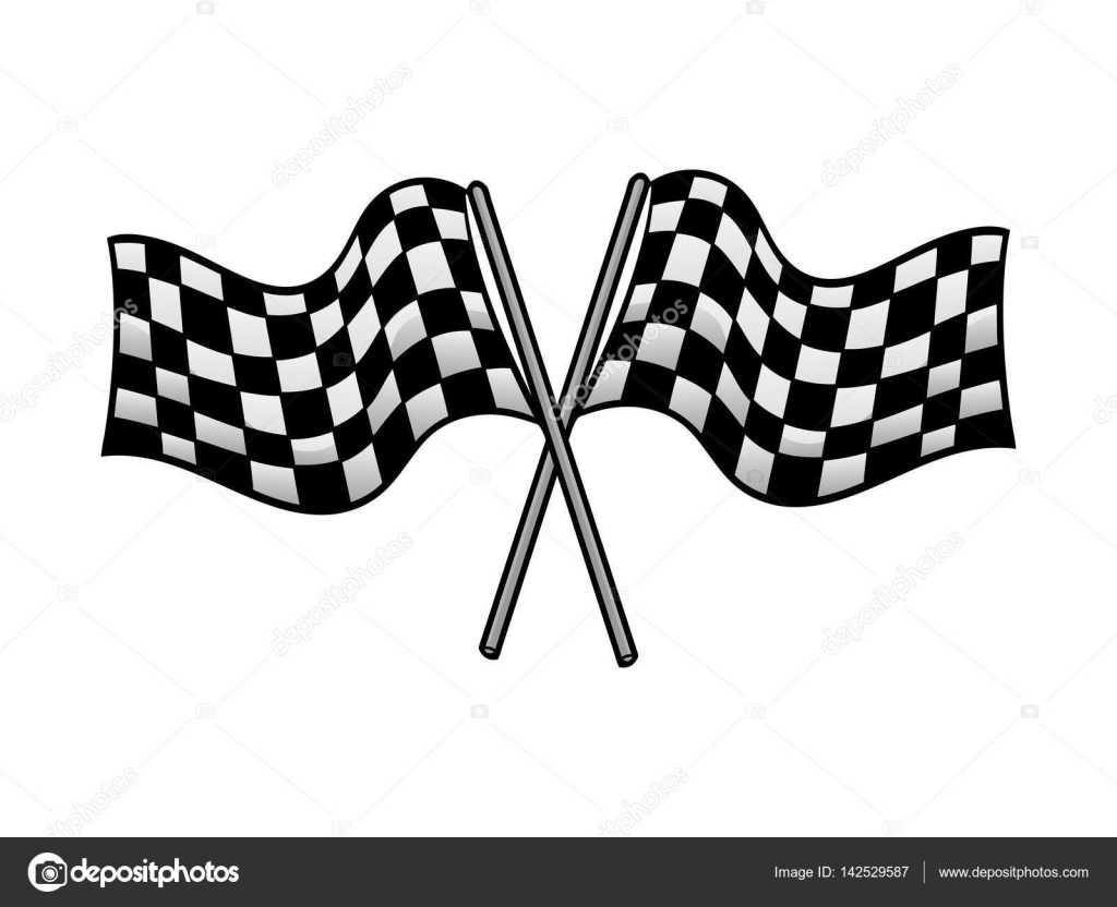 Crossed racing flag illustration design Stock Vector by ©abcvecctor ...