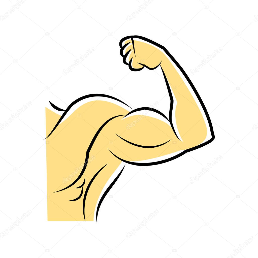 Muscular hand illustration design — Stock Vector © abcvecctor #142531659