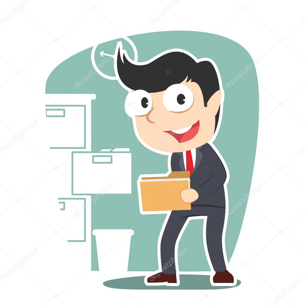 Businessman holding file document — Stock Vector © abcvecctor #145855169 Businessman holding file document — Stock Vector © abcvecctor #145855169