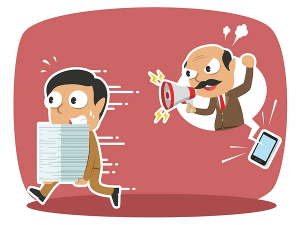 African Businessman Panic Got Phone Call His Boss Stock Vector Image by ...