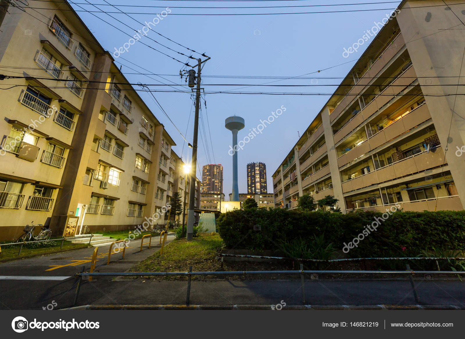 Housing complex Night View Stock Photo by ©kawamura_lucy 146821219
