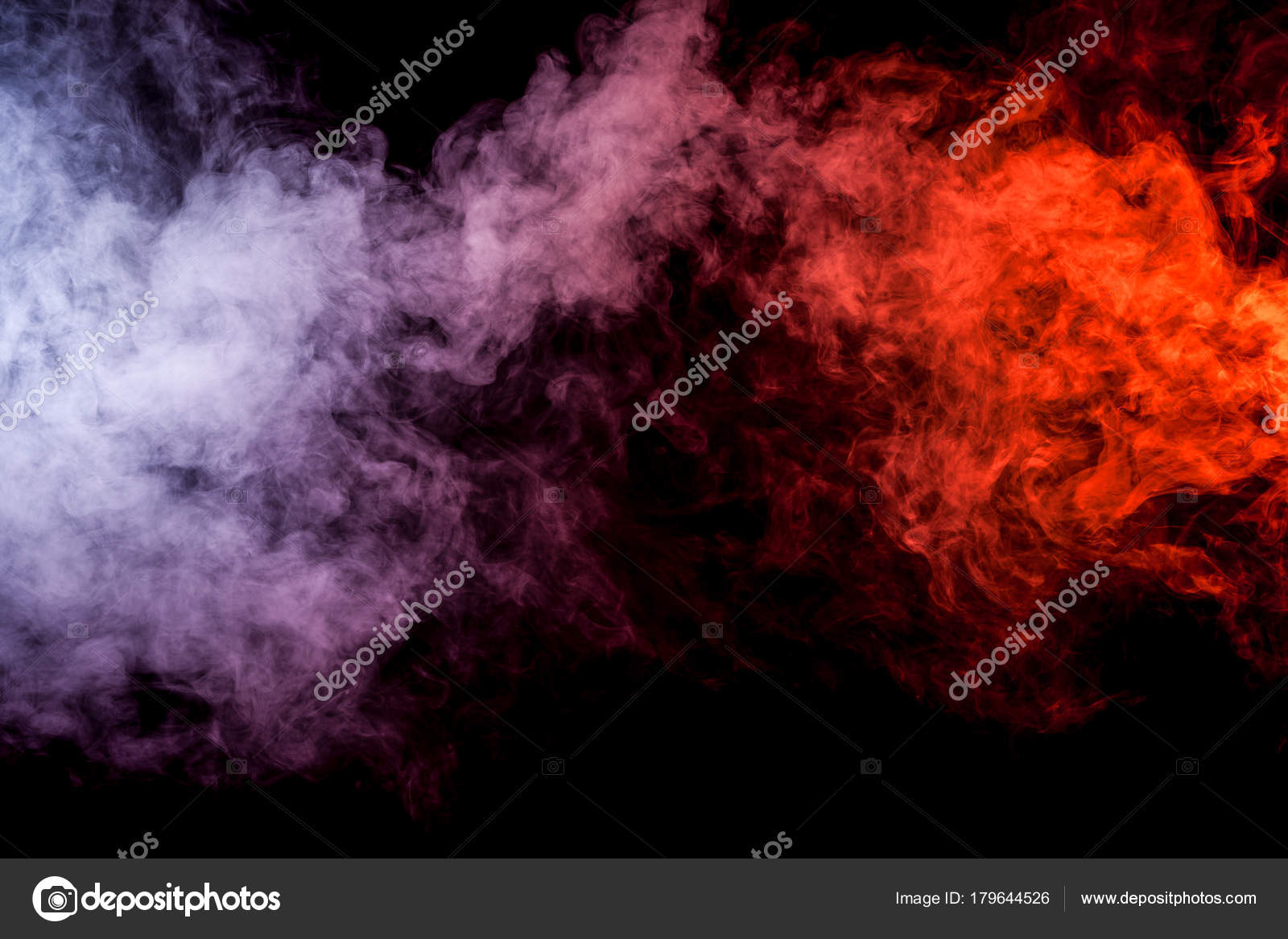 Red Purple Abstract Smoke Pattern Black Background Stock Photo by ...