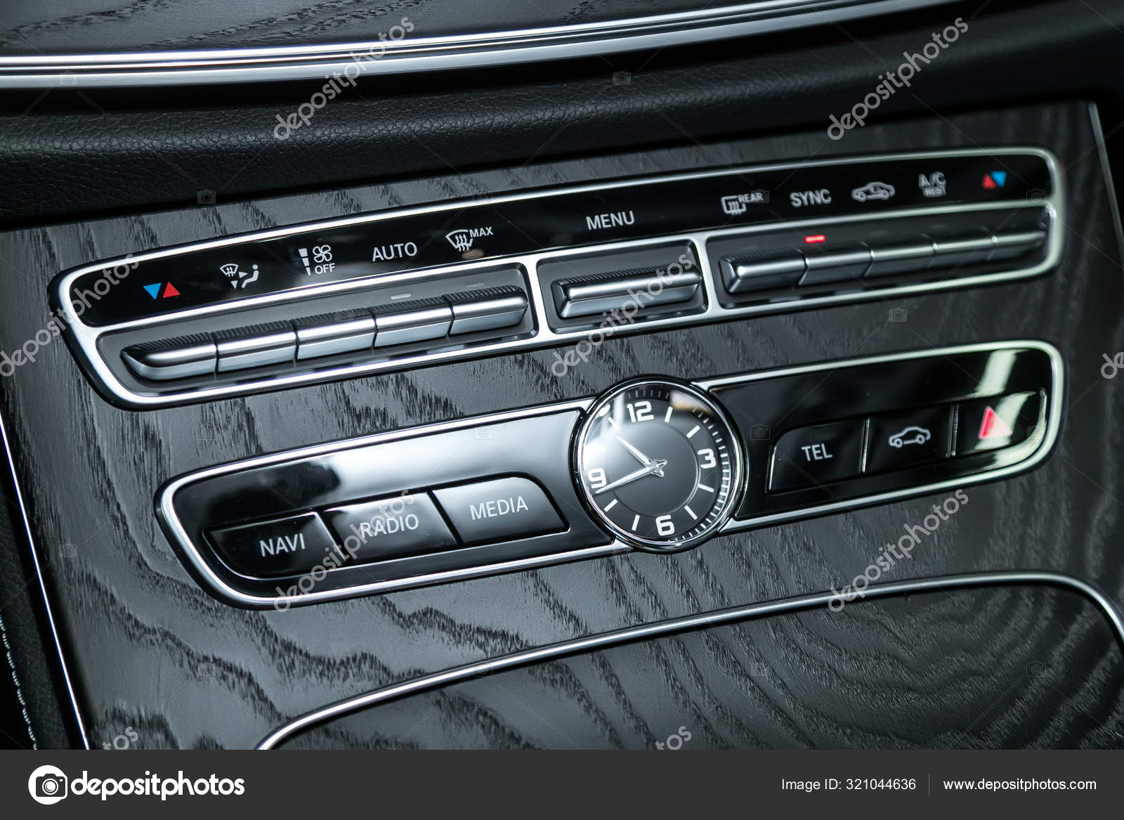 Audio Stereo System Control Panel Modern Car Car Control Panel — Stock ...