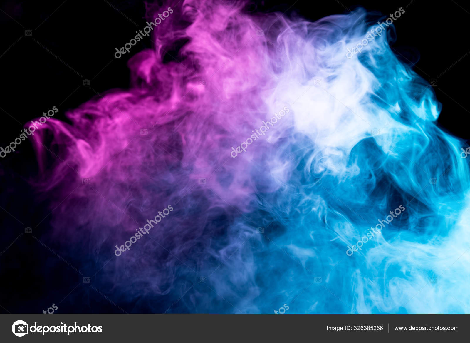 Fog Colored Bright Pink Blue Gel Dark Background Frozen Abstract Stock ...