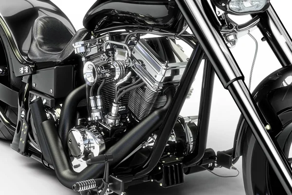 Custom black motorcycle — Stock Photo © digitalstorm #28077635