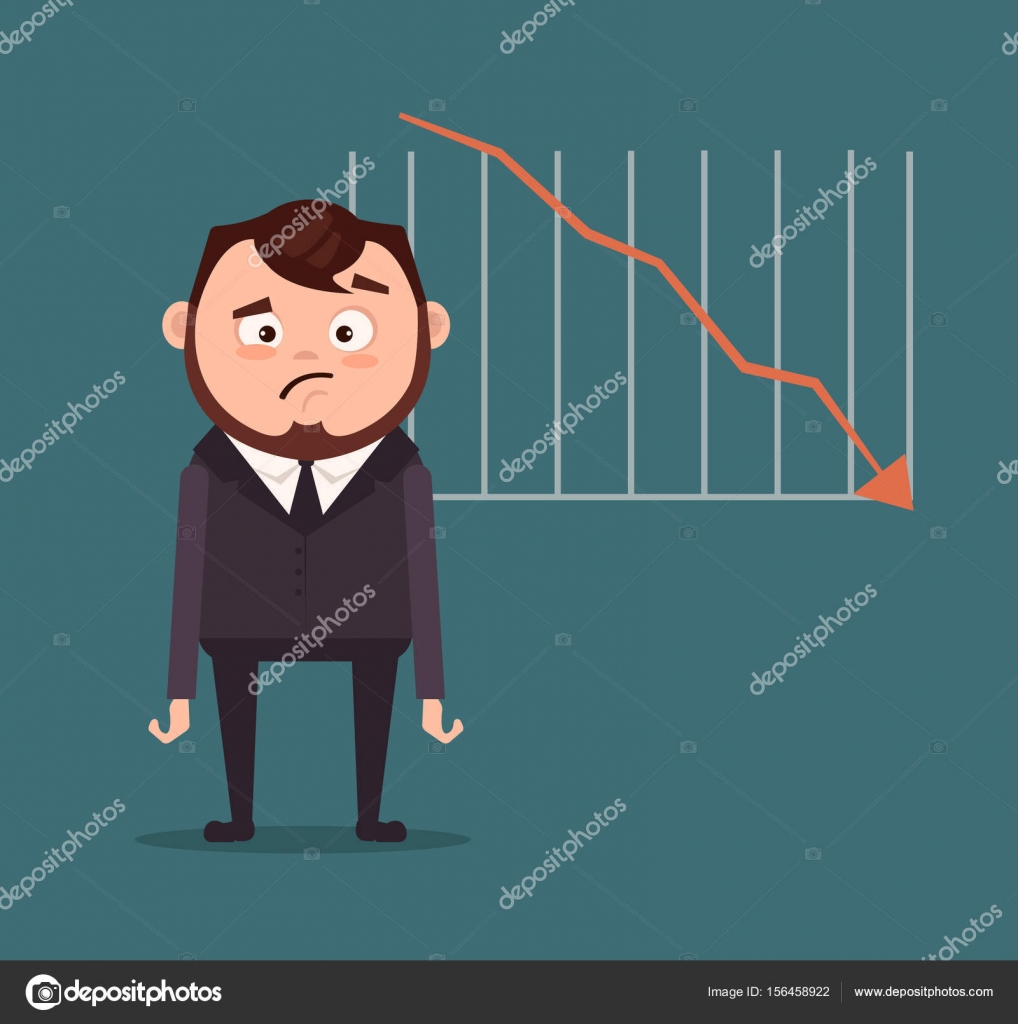 Unhappy Businessman Cartoon