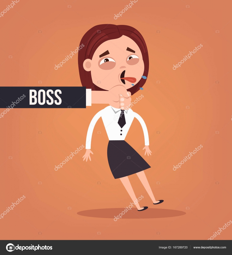 Bad Female Boss Cartoon