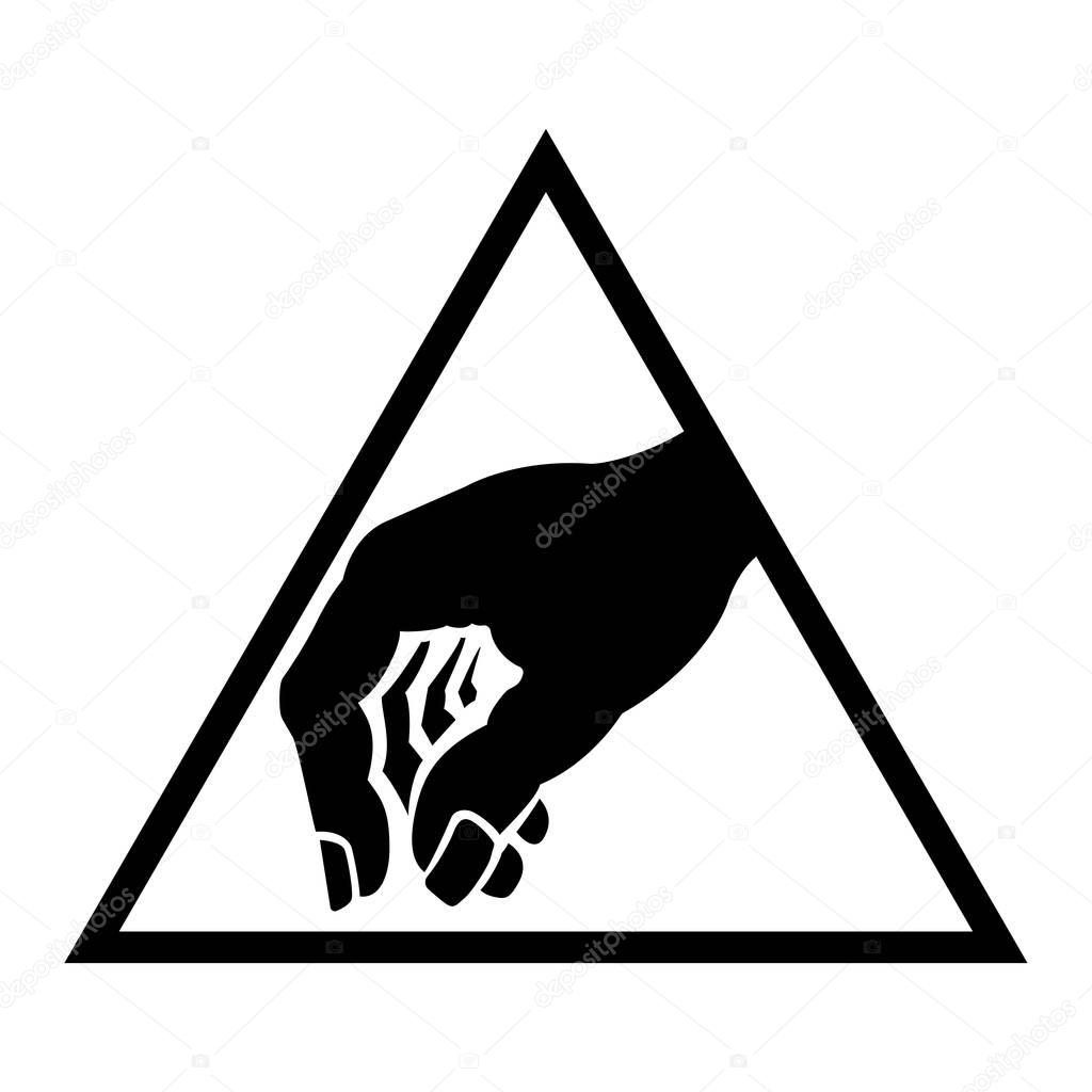 Esd protective symbol, electrostatic-sensitive device protective vector ...