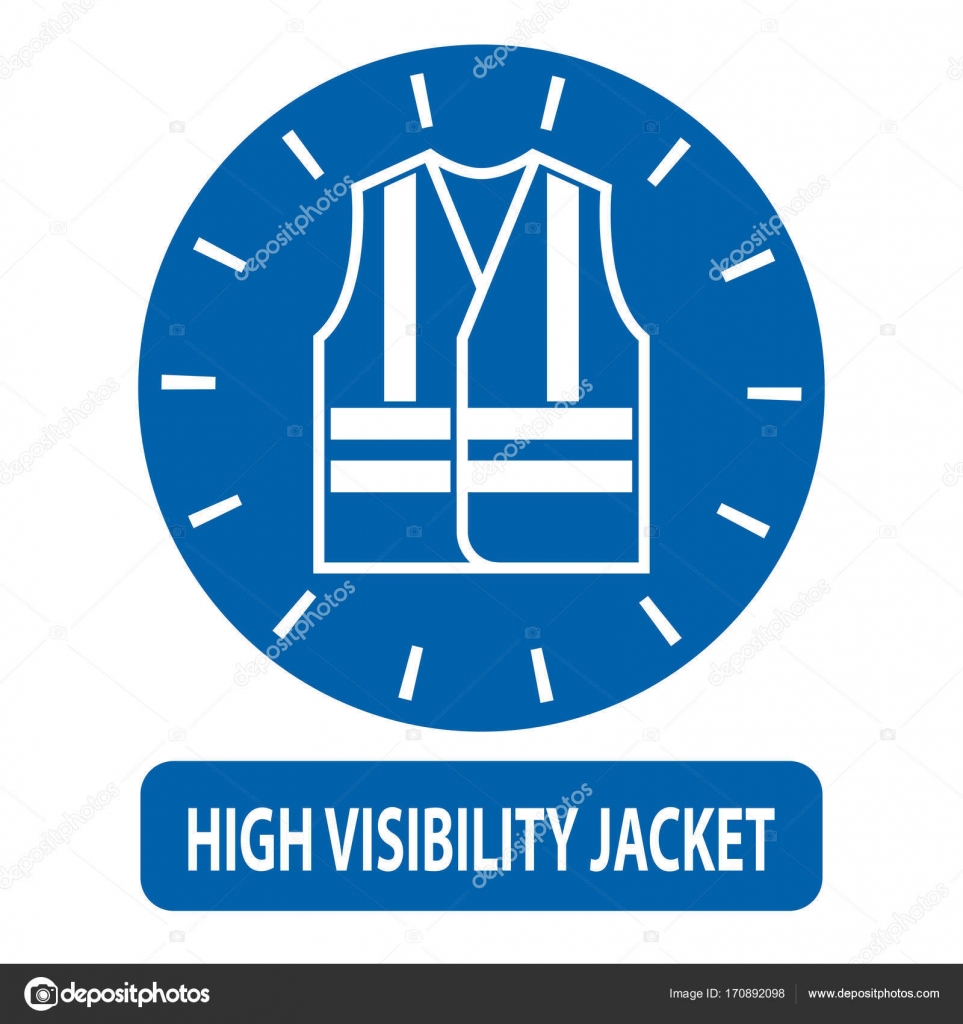 High visibility jacket icon. Safety equipment. Protective workwear ...