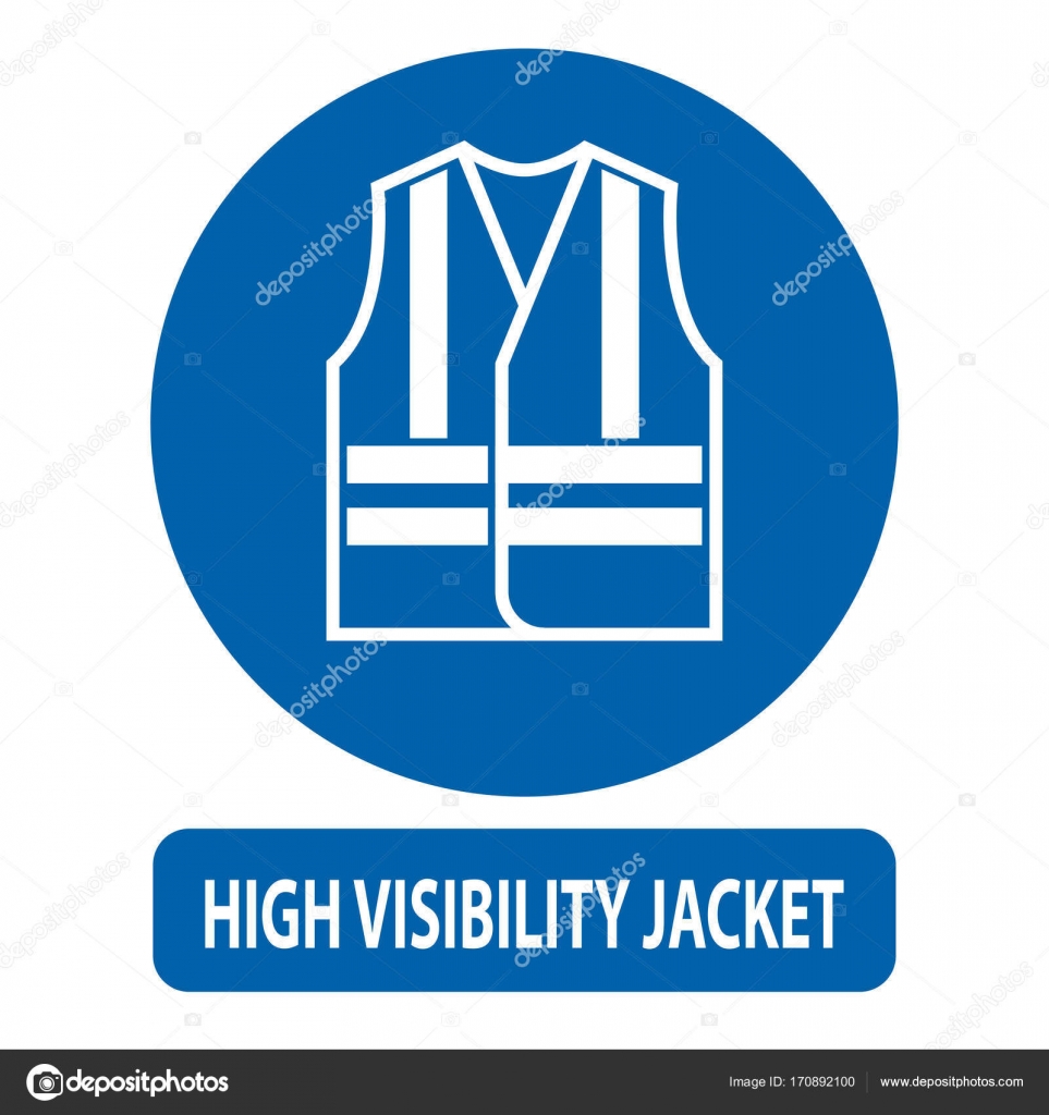 High visibility jacket icon. Safety equipment. Protective workwear ...