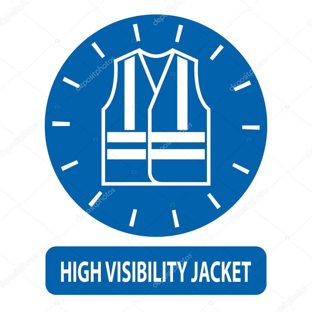 High Visibility Jacket Icon Safety Equipment Protective Workwear