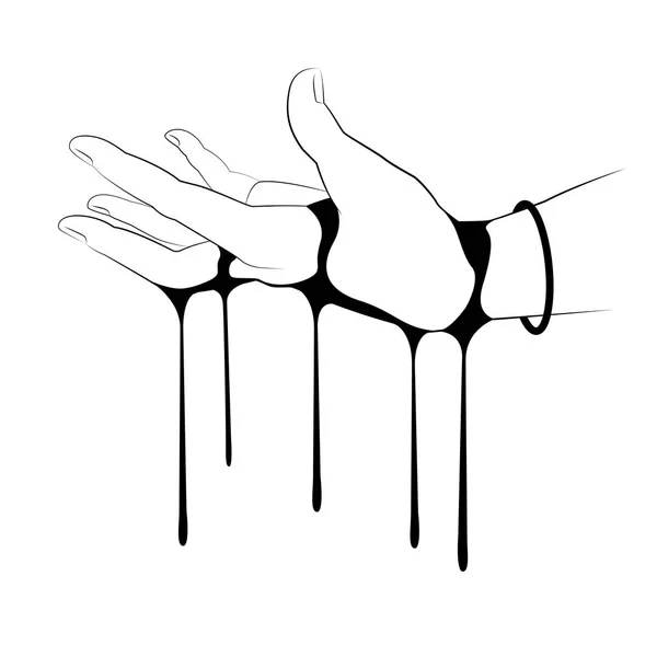 Bleeding Hand Drawing